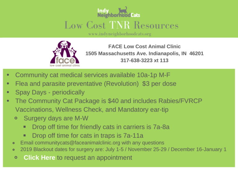 TNR Clinic Resources – Indy Neighborhood Cats